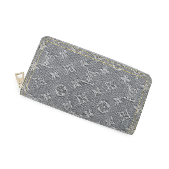 Louis Vuitton | Bags | Louis Vuitton Monogram Denim Long Wallet Gray ...